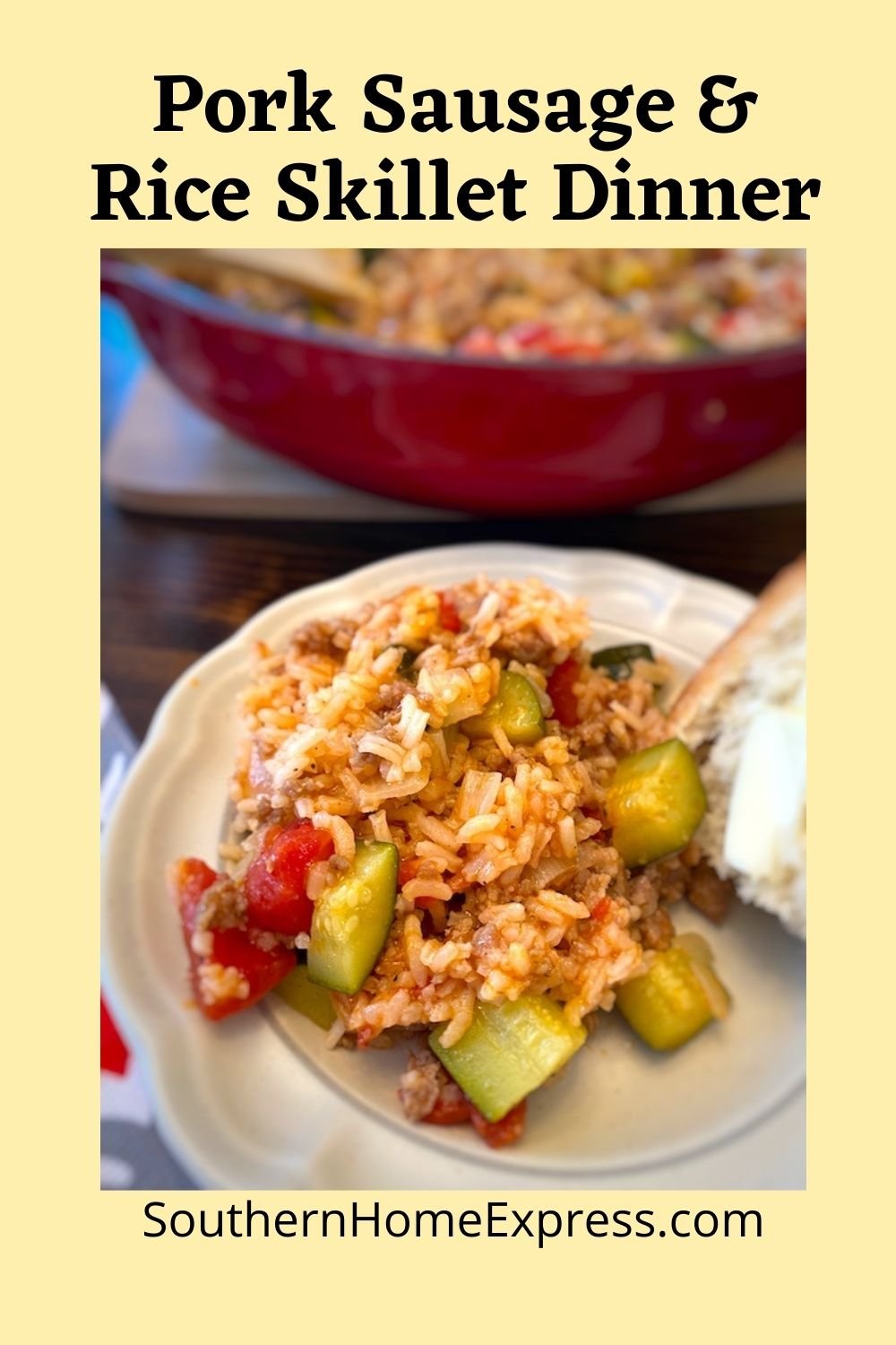Pork Sausage and Rice Skillet Dinner - Southern Home Express