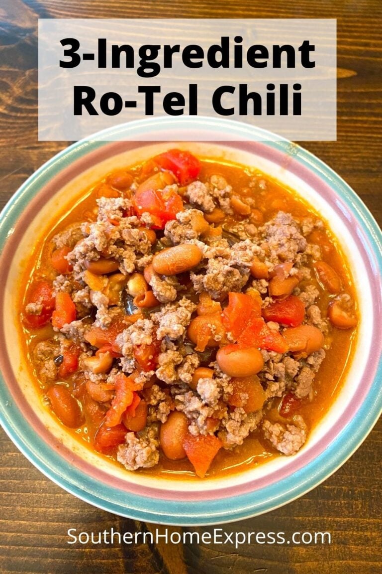 Quick & Budget-Friendly 3-Ingredient Chili with Ro-Tel - Southern Home ...