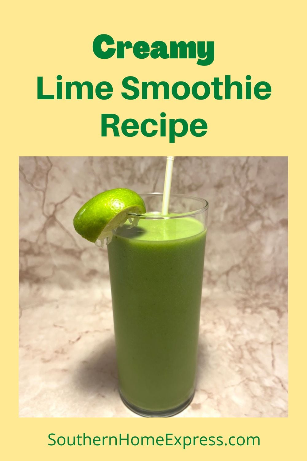 Creamy and Delicious Lime Smoothie (Easy Recipe) - Southern Home Express