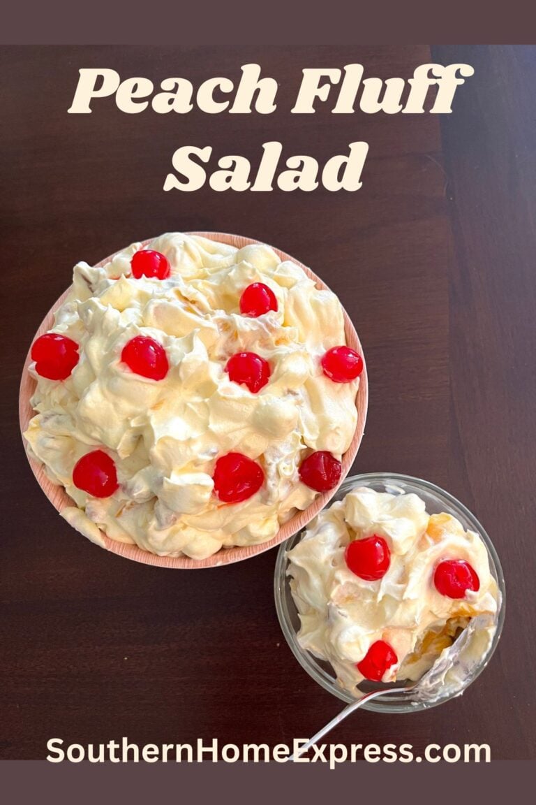 Peach Fluff Dessert Salad - Southern Home Express